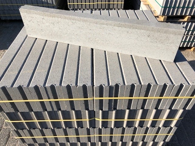 Opsluitband 8x20x100cm grijs | Steenbergen Sierbestrating