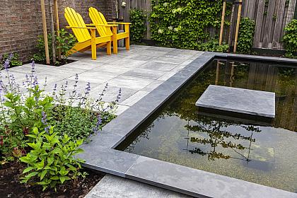 Hoek vijverrand blue moon honed linea 50/30x50x3cm | Steenbergen ...